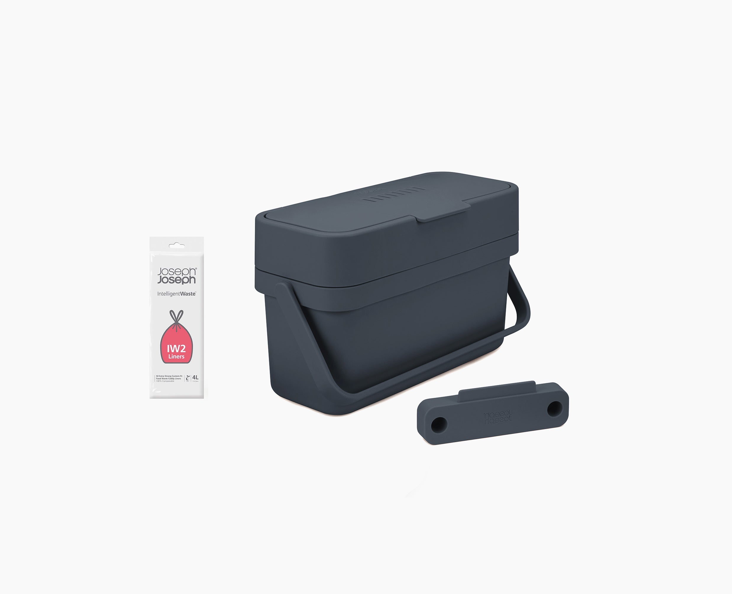 4L Compact Grey Food Waste Bin Set | Joseph Joseph EU