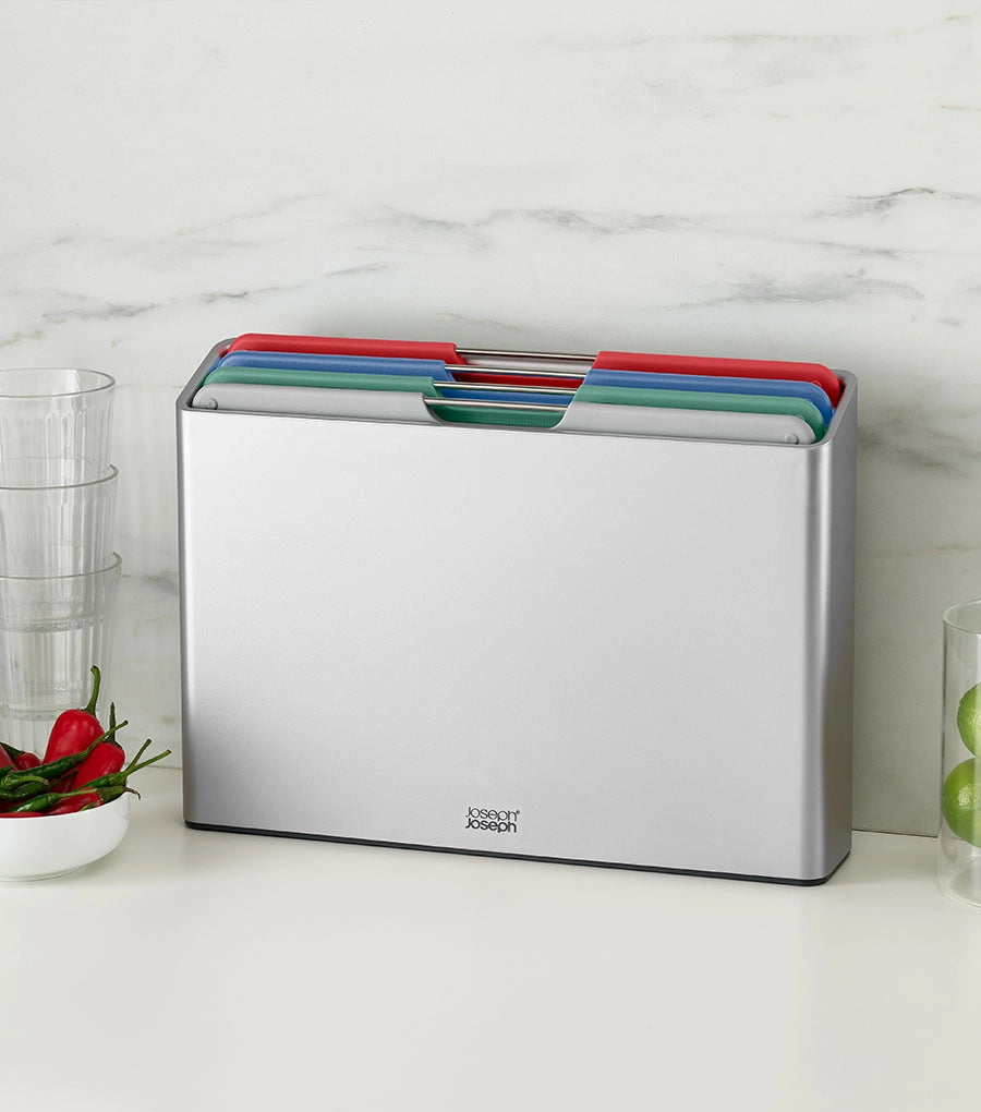 4-piece Chopping Board Set - Coast Silver | Joseph Joseph EU