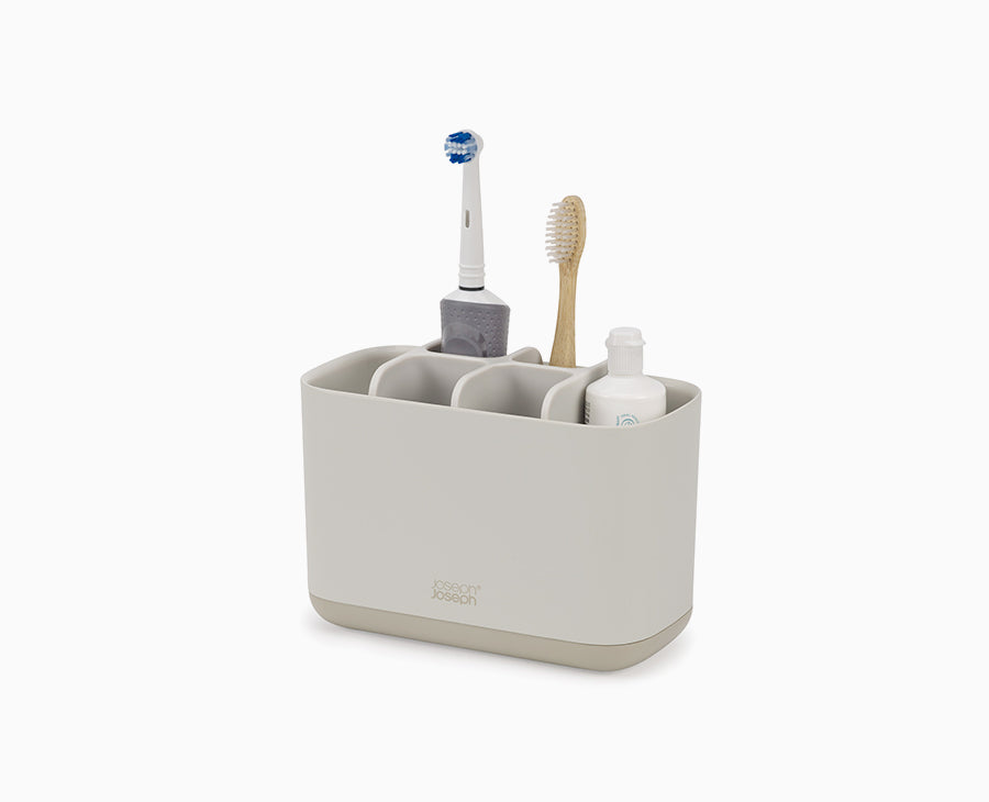 EasyStore™ Large Toothbrush Holder - Ecru | Joseph Joseph EU