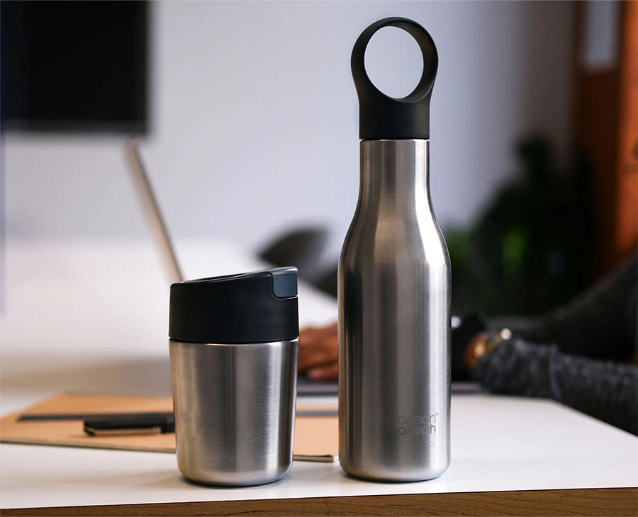2-piece Travel Mug & Bottle Set - Stainless-steel | Joseph Joseph EU